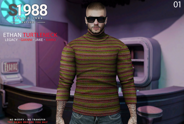 Second Life Marketplace - Studio 1988_Ethan Turtleneck 01